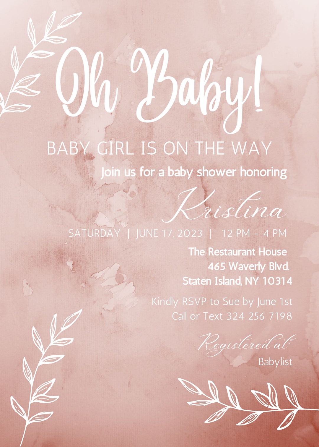 EDITABLE Baby Shower Invitation DIGITAL DOWNLOAD - Etsy