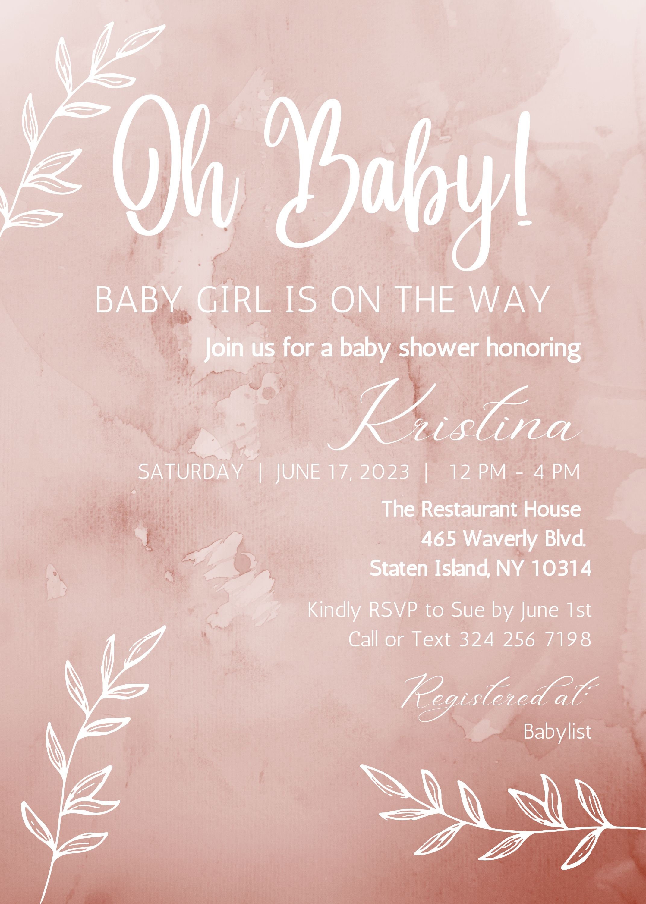 EDITABLE Baby Shower Invitation DIGITAL DOWNLOAD - Etsy