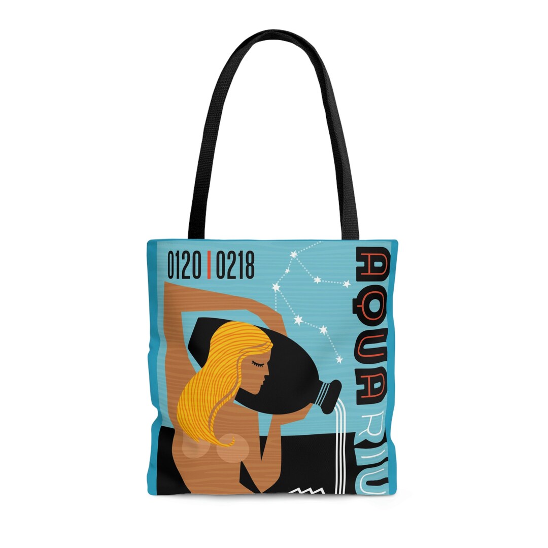 Aquarius Zodiac AOP Tote Bag - Etsy
