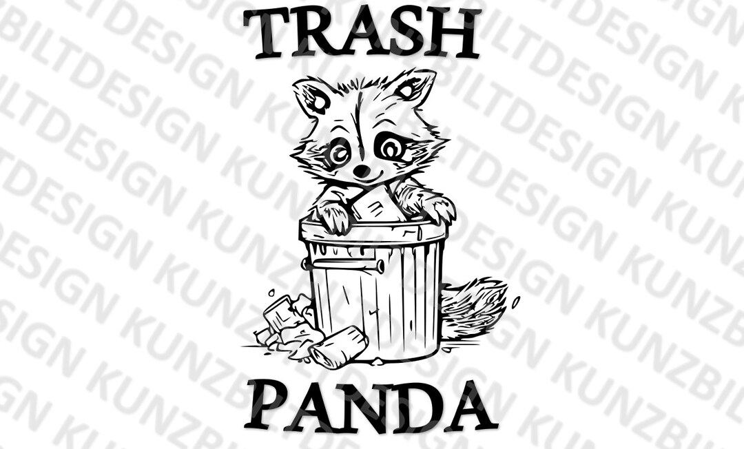 Trash Panda SVG, Cute Downloadable Racoon, Cartoon Racoon SVG - Etsy