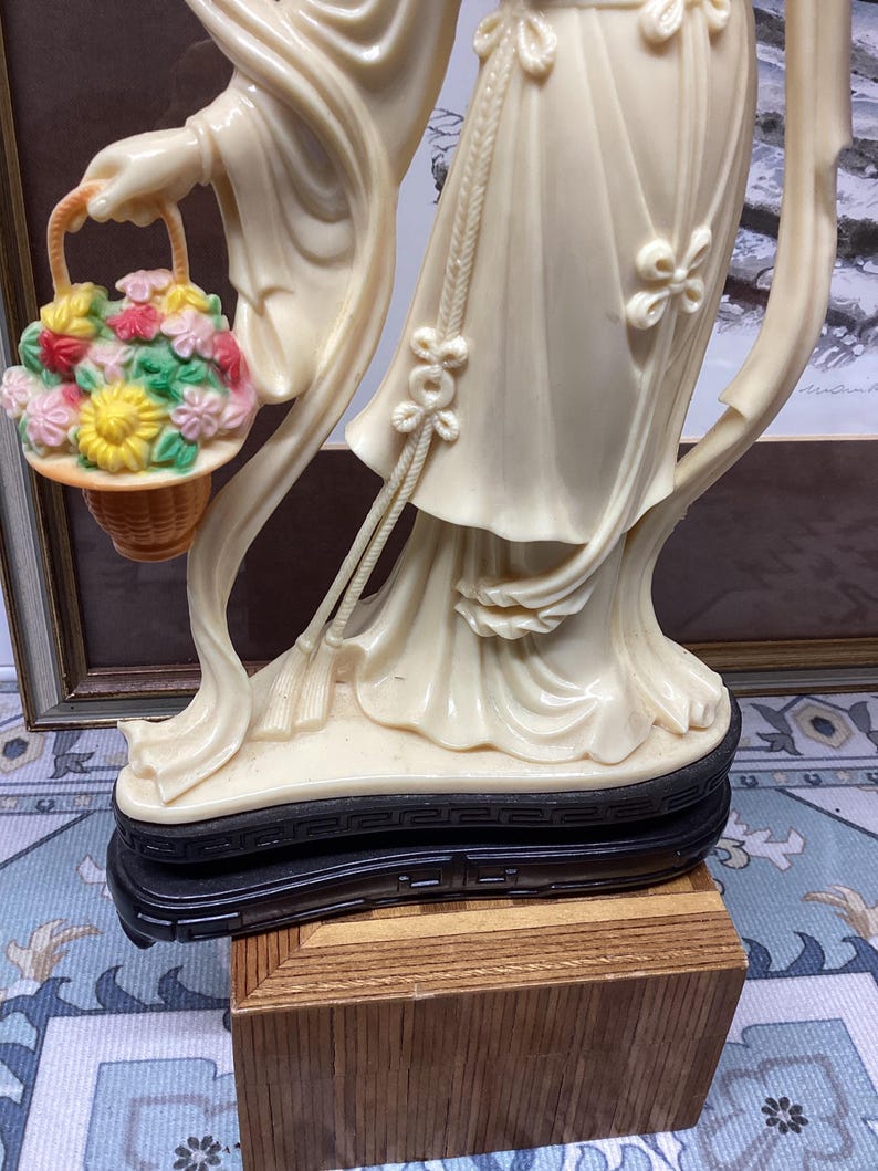 Vintage Geisha Girl Celluloid Figure, Chinoiserie Geisha Figurine 11 ...