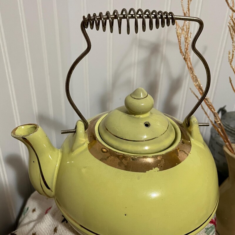 Green Teapot - Etsy