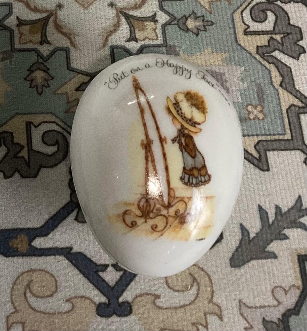 VTG. Holly Hobbie Oval Shaped Trinket Box With Lid '1973 - Etsy