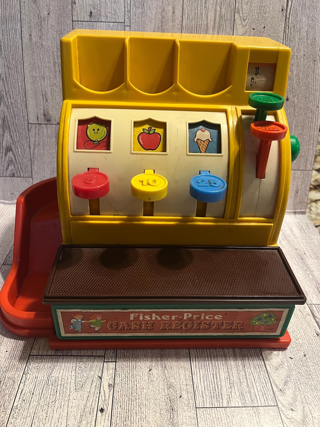 Vintage 1974 Fisher Price Cash Register Good Condition Drawer Opens ...