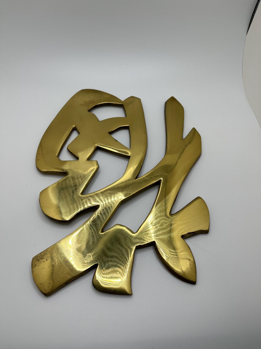 Vintage Brass Chinese Trivet / Wall Decor / Vintage Brass / Chinese ...