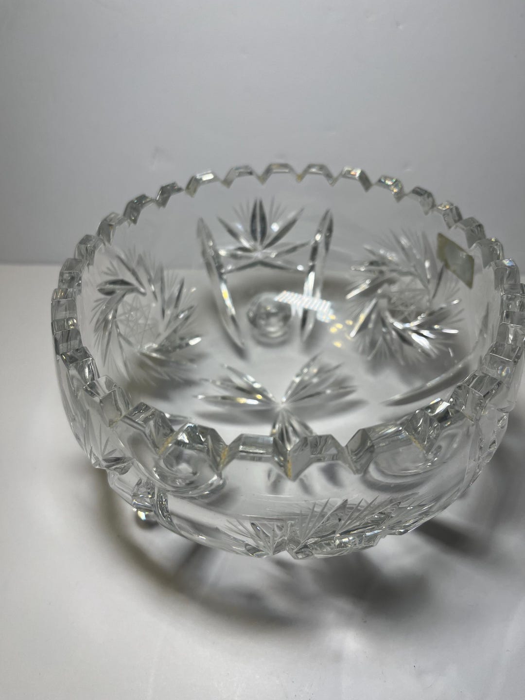 Lausitzer Crystal Footed Sawtooth Candy Dish/bowl Made in German ...