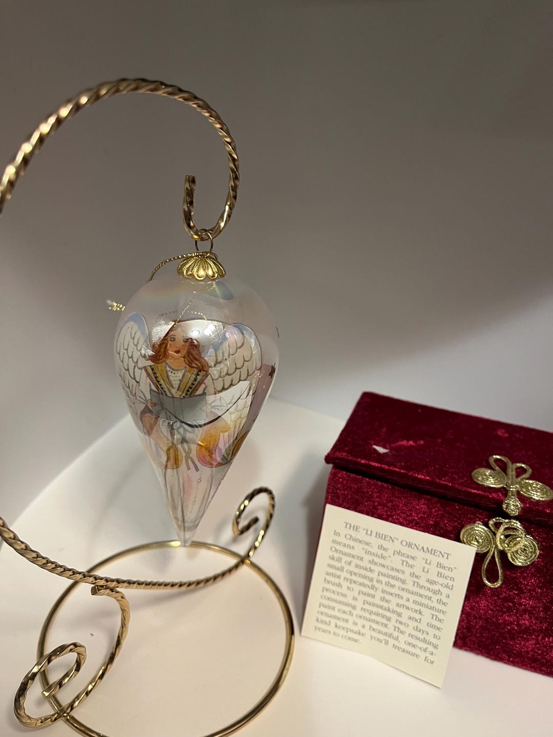 Pier One Li Bien Hand Blown Glass Angel Ornament. 2008 With Box - Etsy