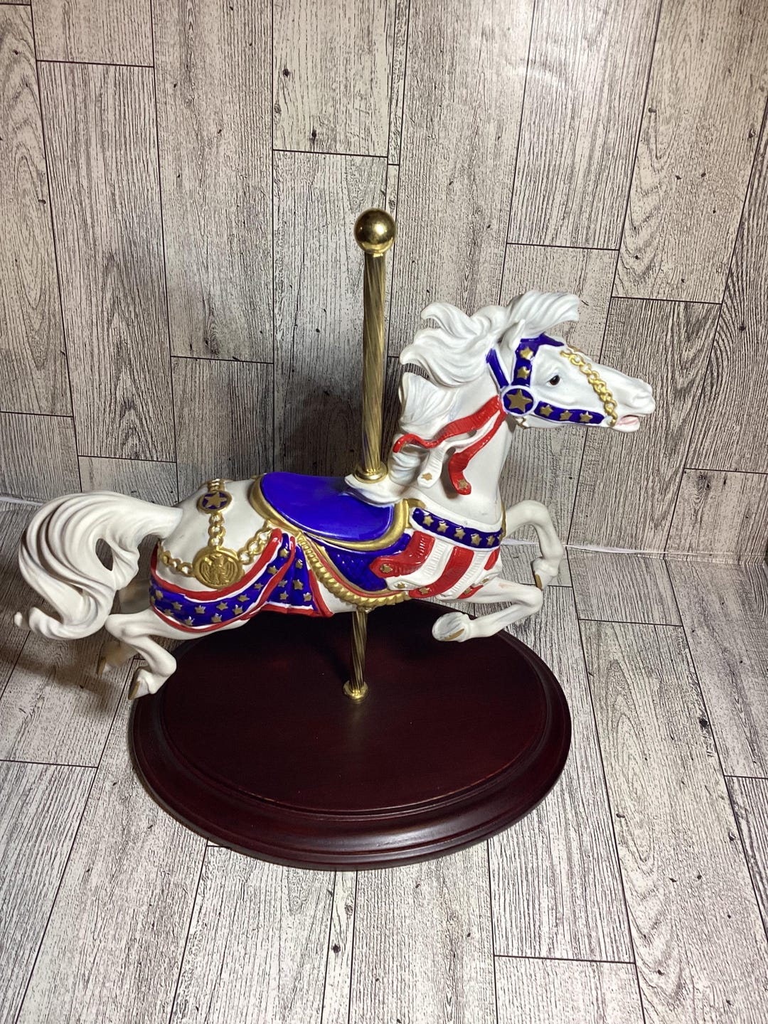 Franklin Mint American Glory Patriotic Carousel Horse by Lynn Lupetti ...