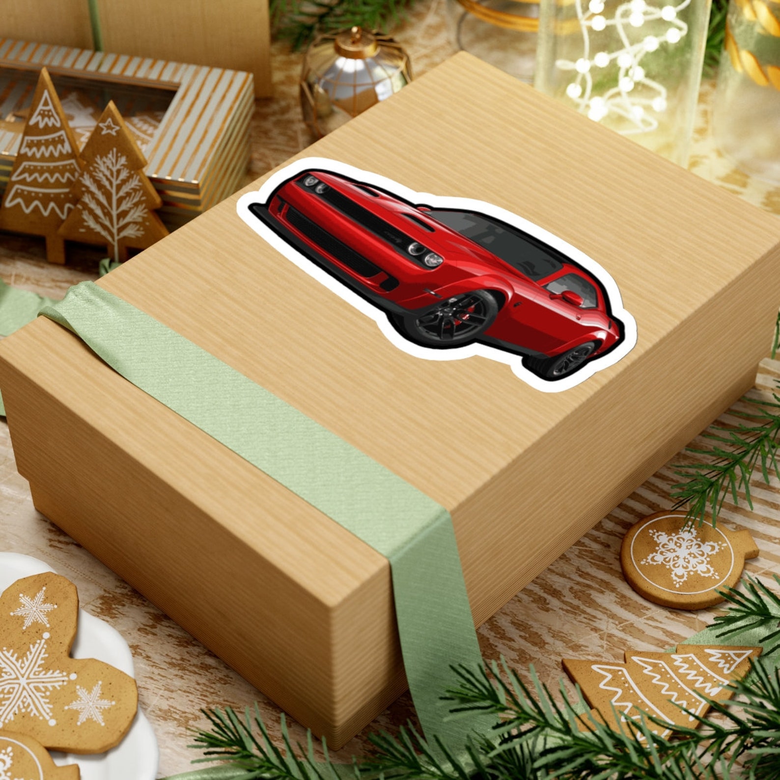 Dodge Challenger Hellcat- Kiss-cut Stickers - Etsy