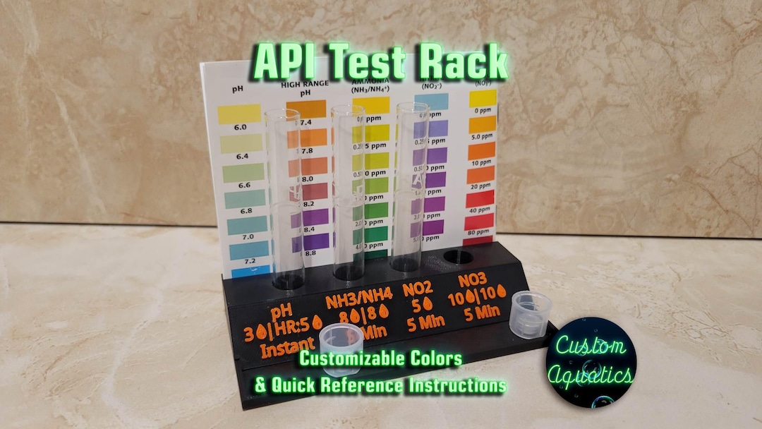 API Master Test Kit Tube Holder With Quick Reference Info - Etsy