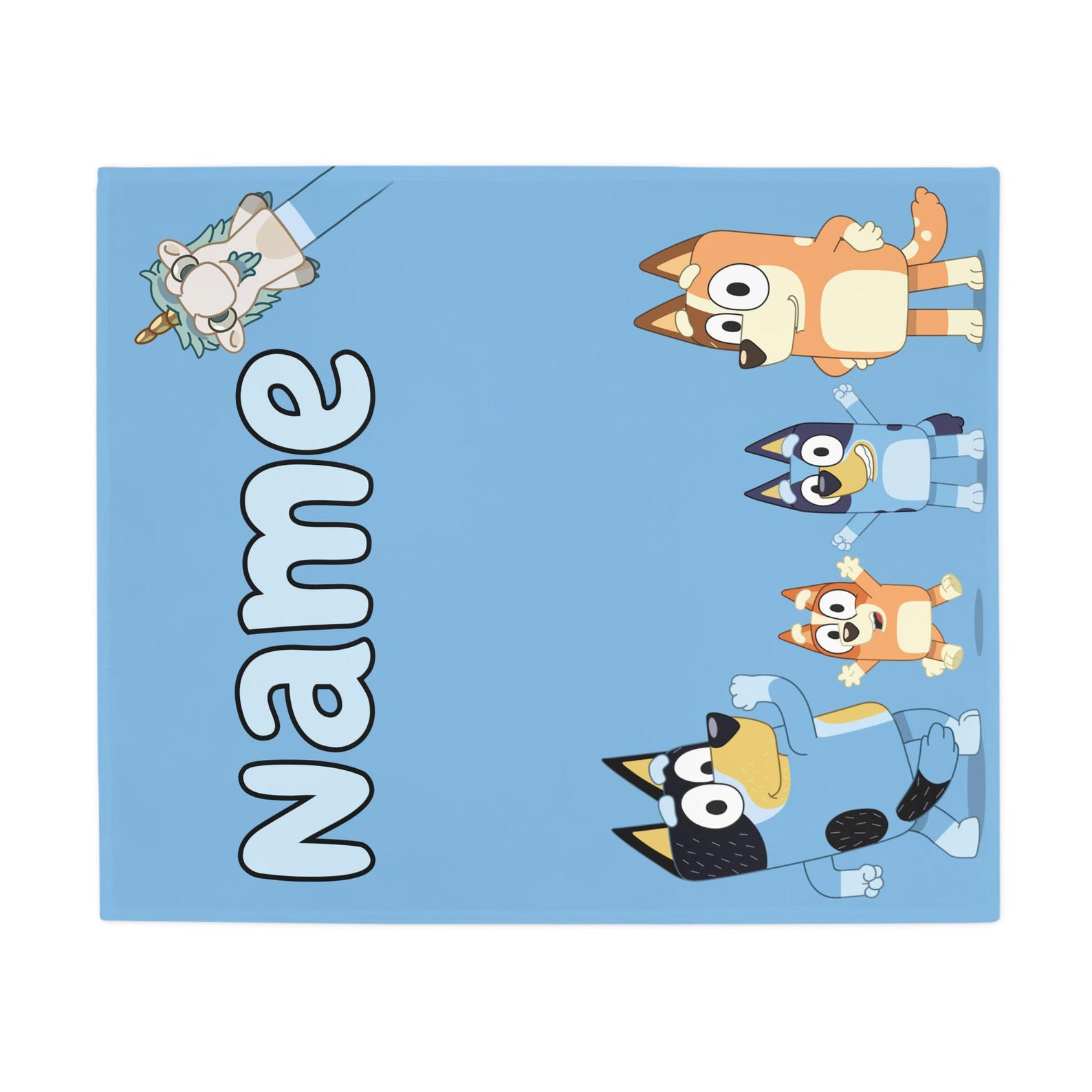 Personalized Customized Name Bluey Bingo Bandit Chilli Unicorse Fleece ...