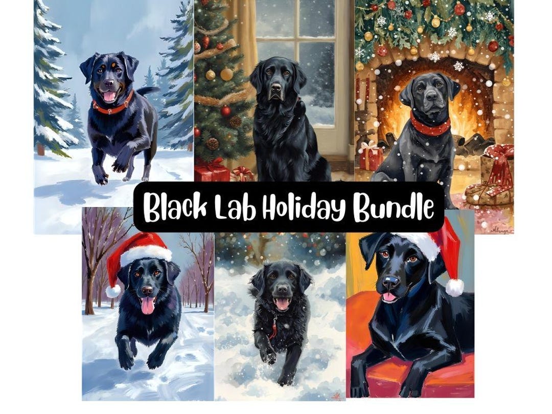 Black Lab Christmas Bundle (digital Download) - Etsy