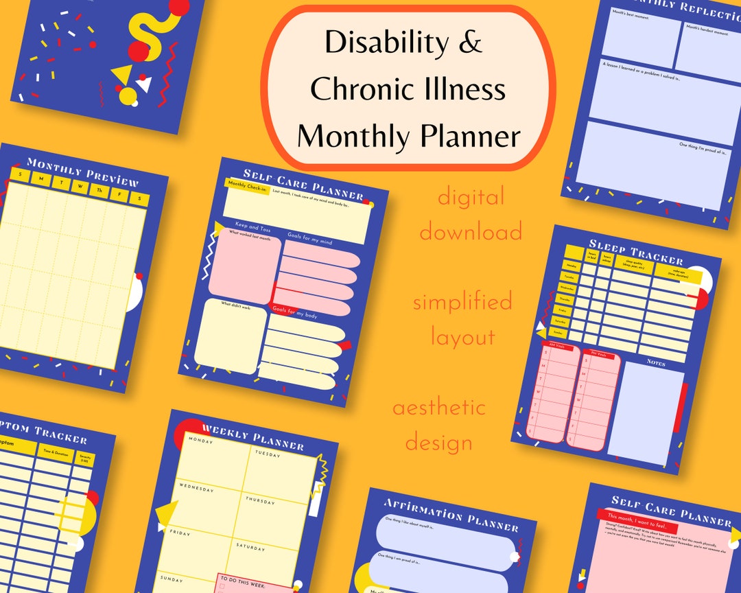 Disability and Chronic Illness Monthly Digital Planner (alice) | for ...