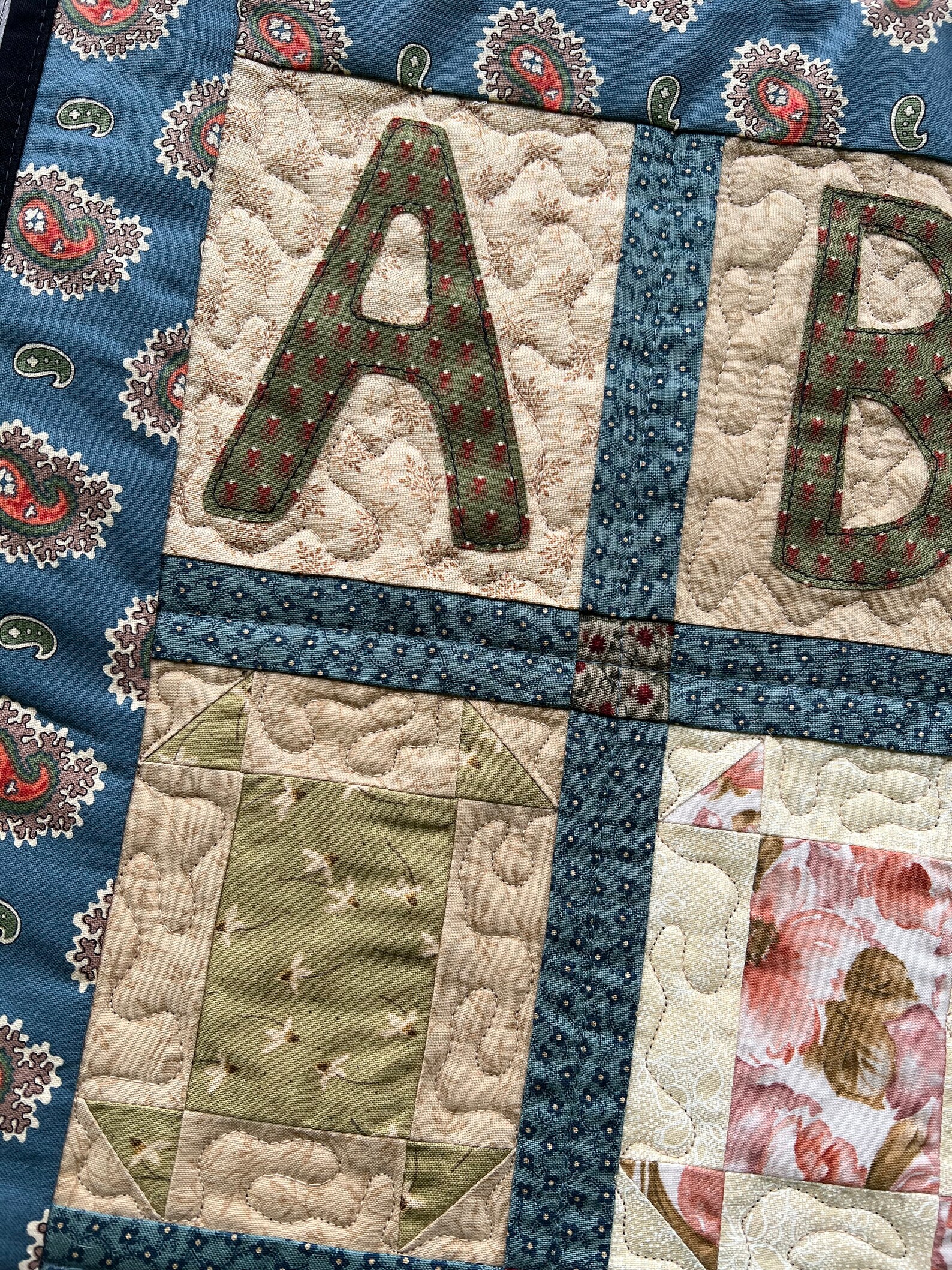 ABC Primitive Wall Quilt - Etsy