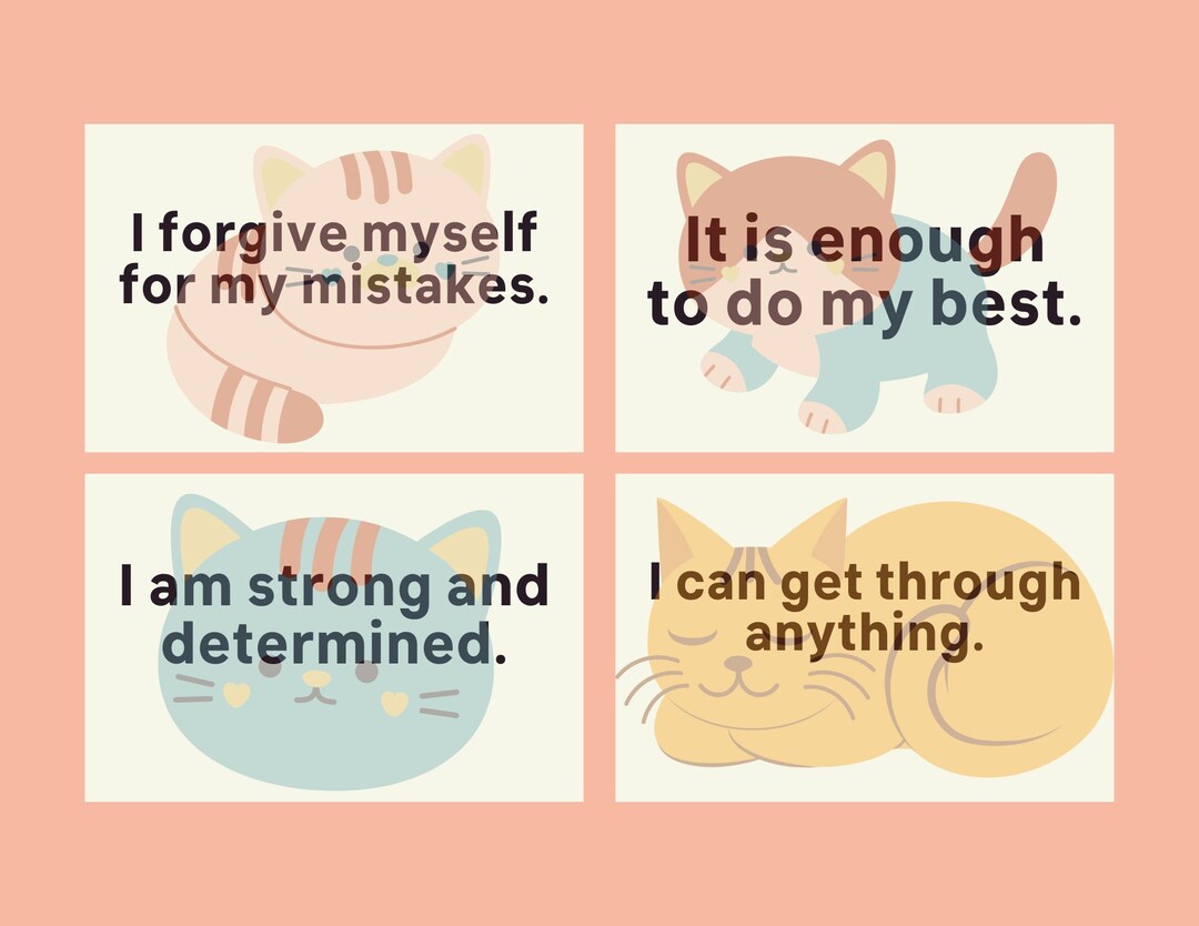 16 Kids Affirmation Cards, Positive Quote Flash Cards, Vision Board ...