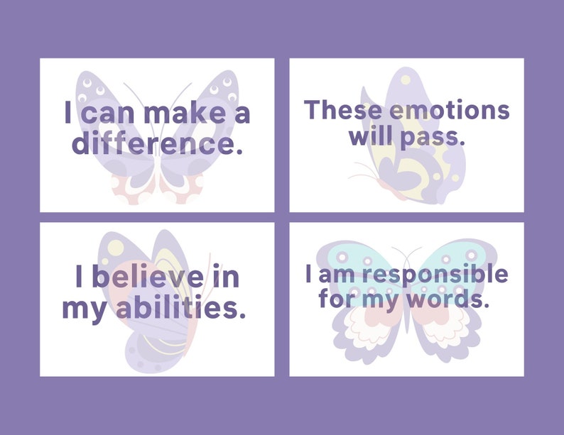 16 Kids Affirmation Cards, Positive Quote Flash Cards, Vision Board ...