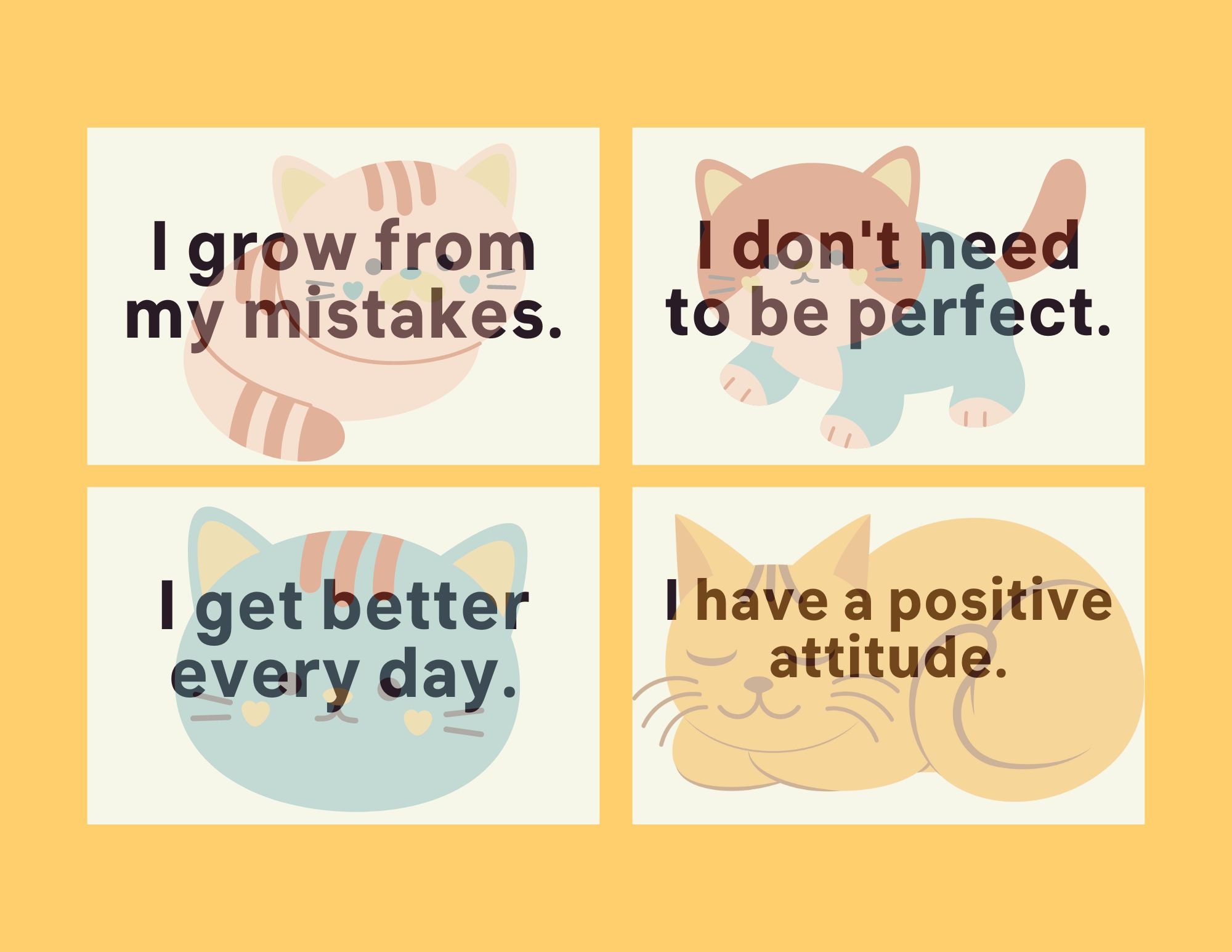 16 Kids Affirmation Cards, Positive Quote Flash Cards, Vision Board ...