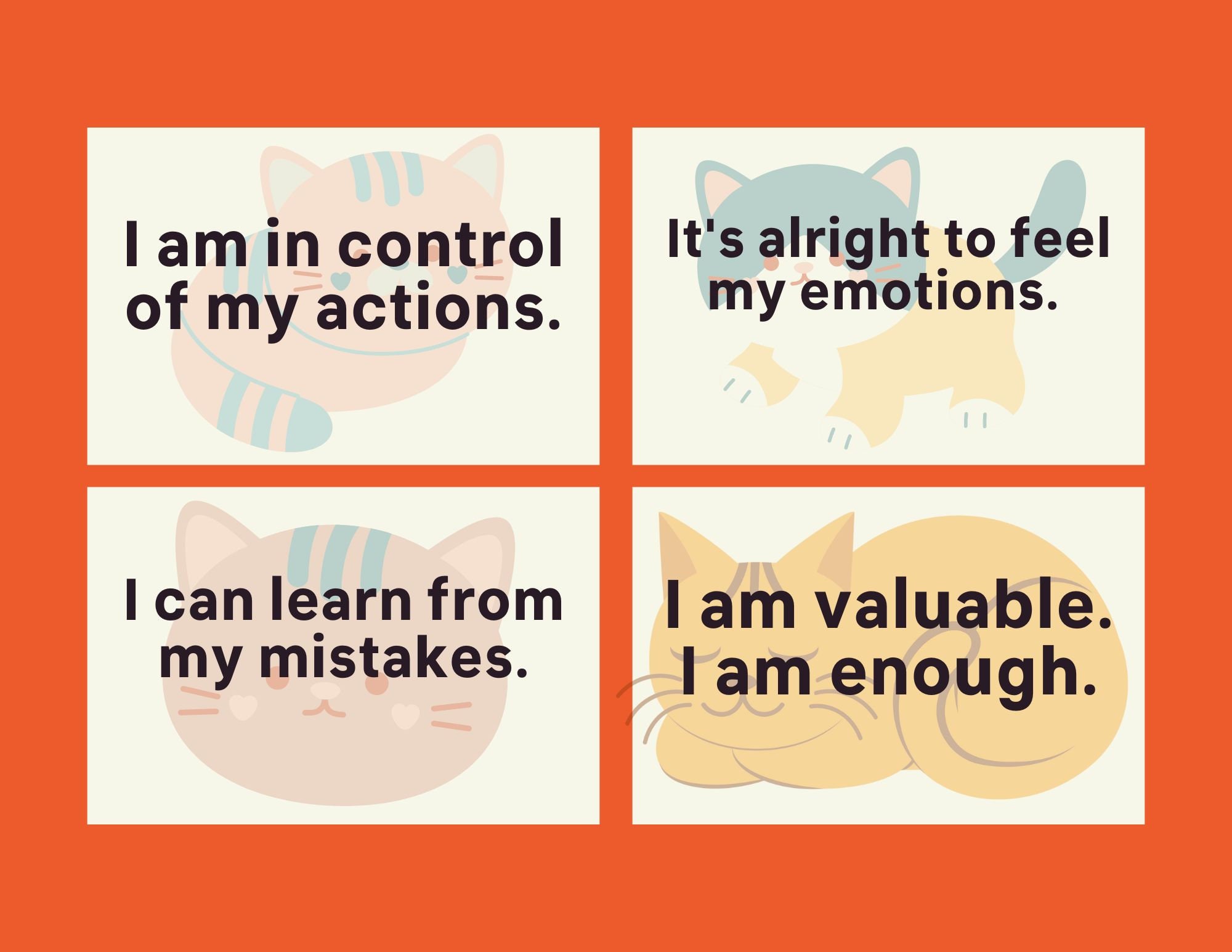 16 Kids Affirmation Cards, Positive Quote Flash Cards, Vision Board ...