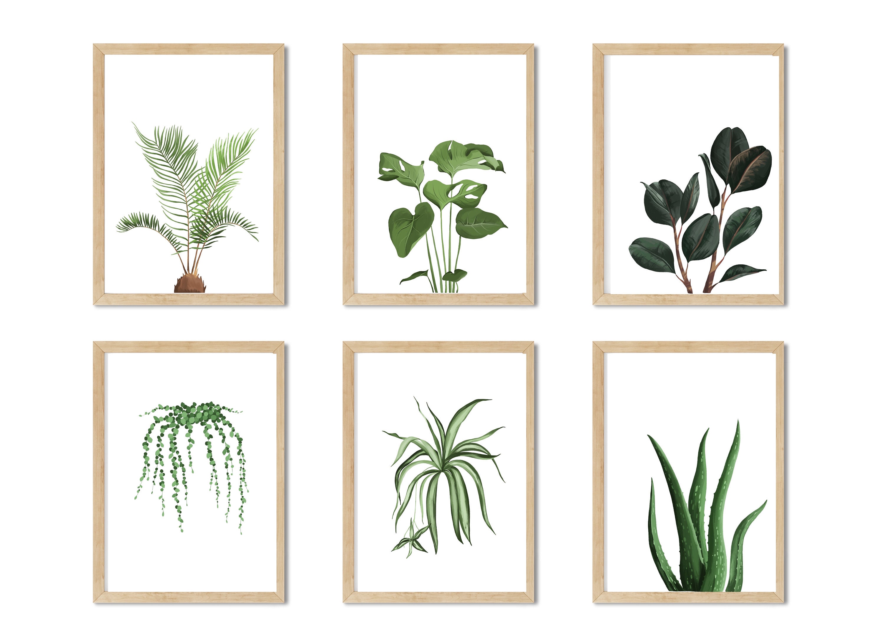 YUCCA Printable Wall Art, Tropical Plant Prints, Leaves Instant Art ...