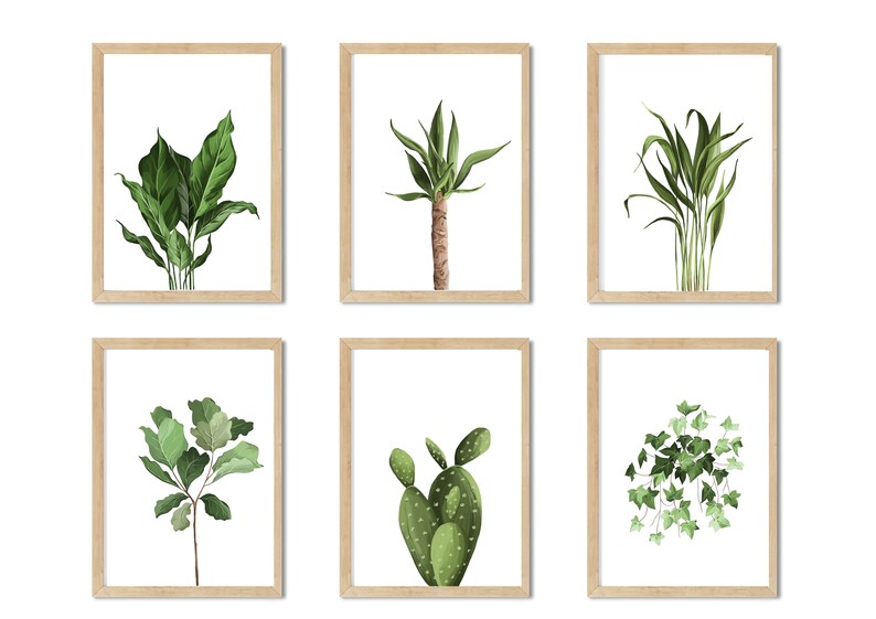 YUCCA Printable Wall Art, Tropical Plant Prints, Leaves Instant Art ...