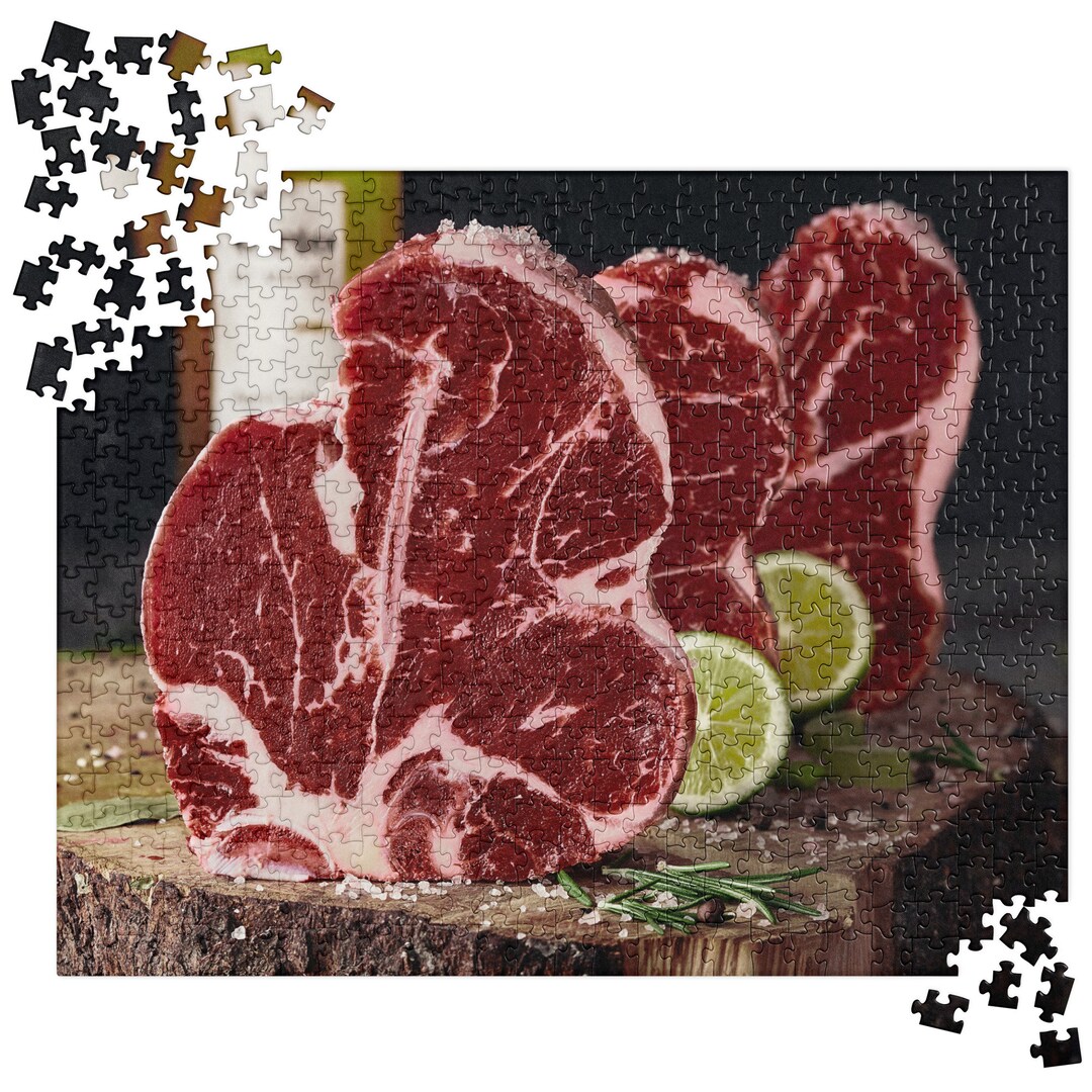 Jigsaw Puzzle Great for a Chef or Foodie-meat Lover - Etsy