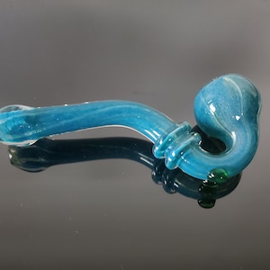 Blue 7" Glass Tobacco Hand Pipe Chillum Pipe - Etsy