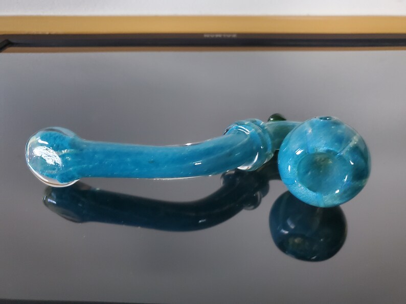Blue 7 Glass Tobacco Hand Pipe Chillum Pipe - Etsy