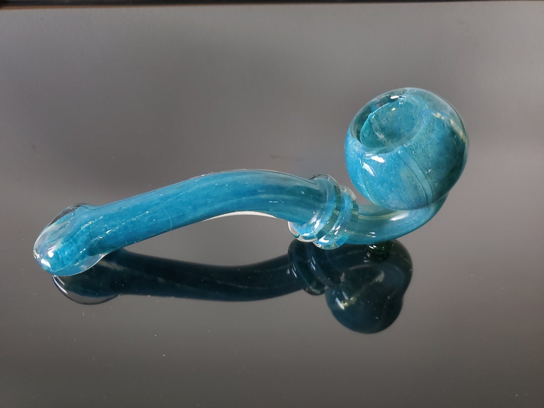 Blue 7" Glass Tobacco Hand Pipe Chillum Pipe - Etsy