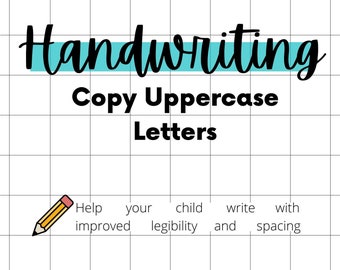 Handwriting Practice Made Easier - Trace Uppercase Letters - Etsy