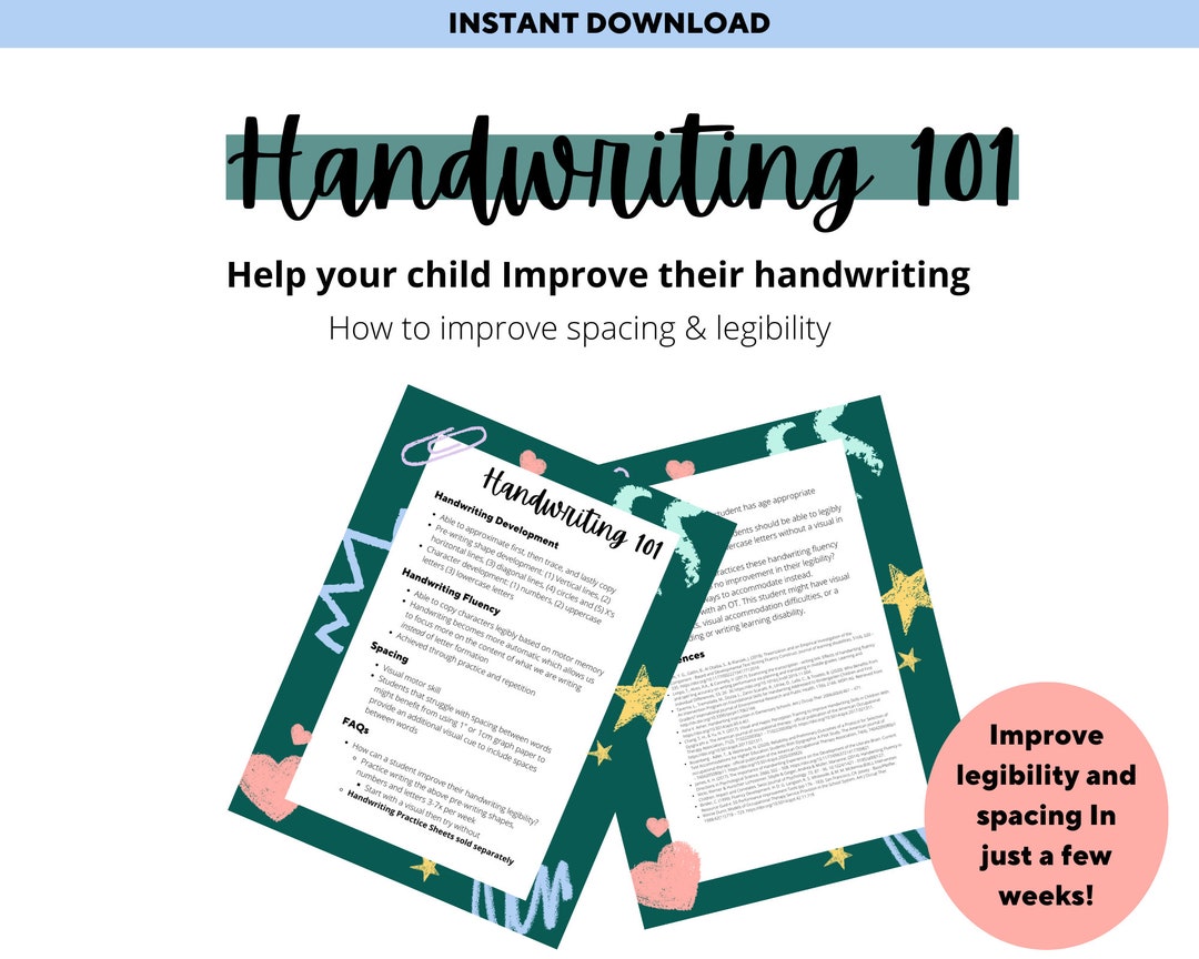 Handwriting Made Easier: How to Improve Legibility and Spacing - Etsy