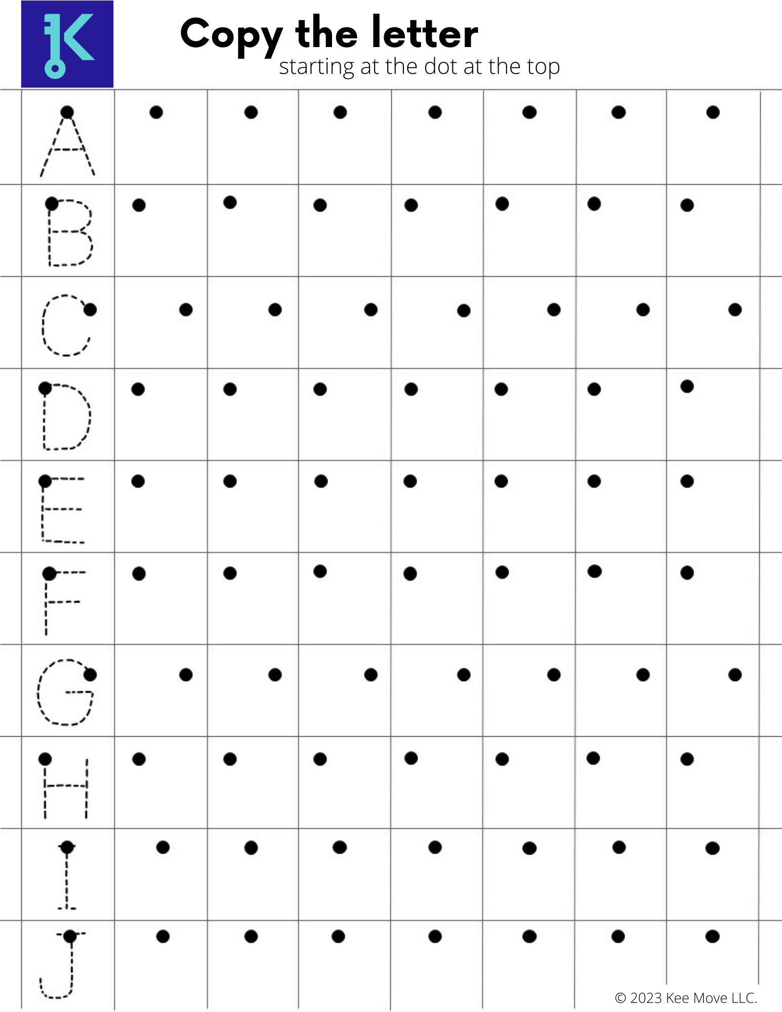 Handwriting Practice Made Easier - Copy Uppercase Letters - Etsy