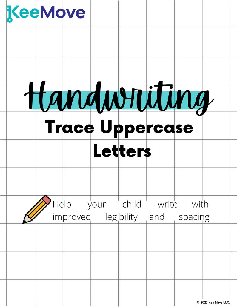 Handwriting Practice Made Easier - Trace Uppercase Letters - Etsy