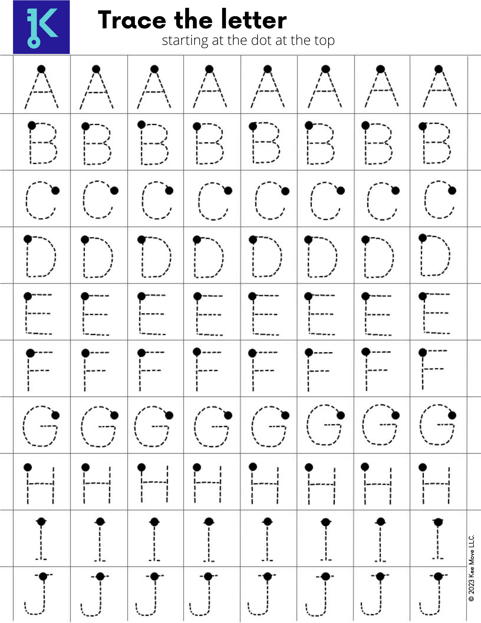 Handwriting Practice Made Easier - Trace Uppercase Letters - Etsy