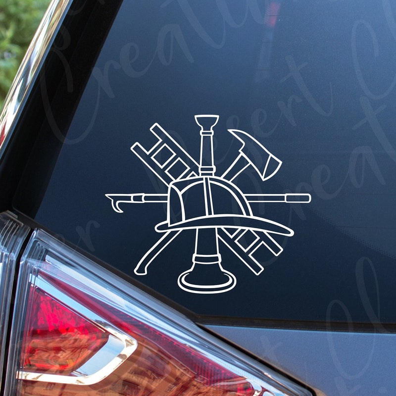 Firefighter Vinyl Decal - Etsy