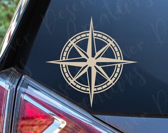 Compass Vinyl Decal - Etsy