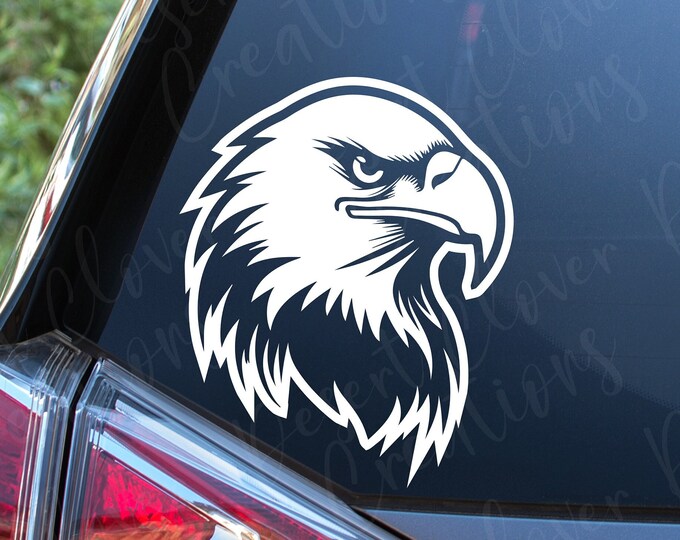 Bald Eagle Profile Vinyl Decal - Eagle Vinyl Decal - Bald Eagle Sticker ...