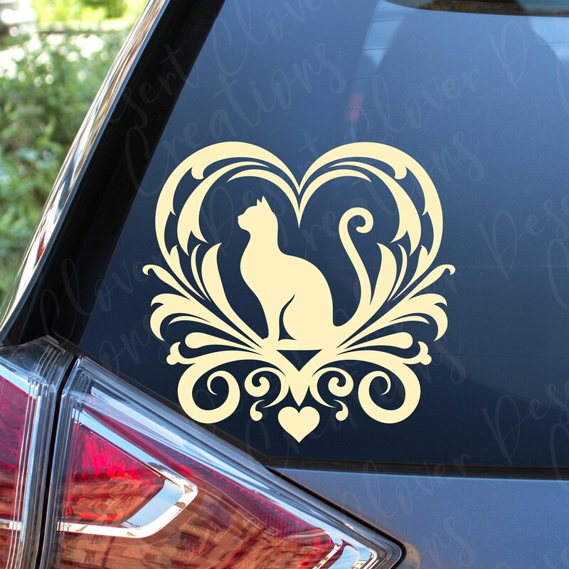 Cat Decal for Car - Etsy