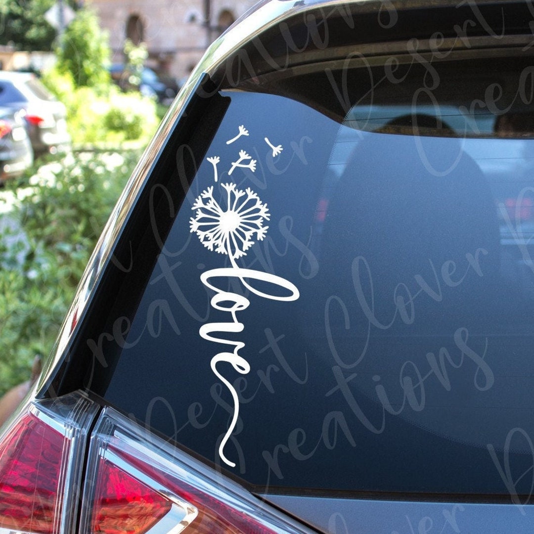 Dandelion Love Vinyl Decal - Love Vinyl Decal - Dandelion Sticker ...