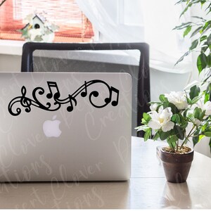 Musical Notes Vinyl Decal Music Notes Fancy Vinyl Decal Love Music Car ...
