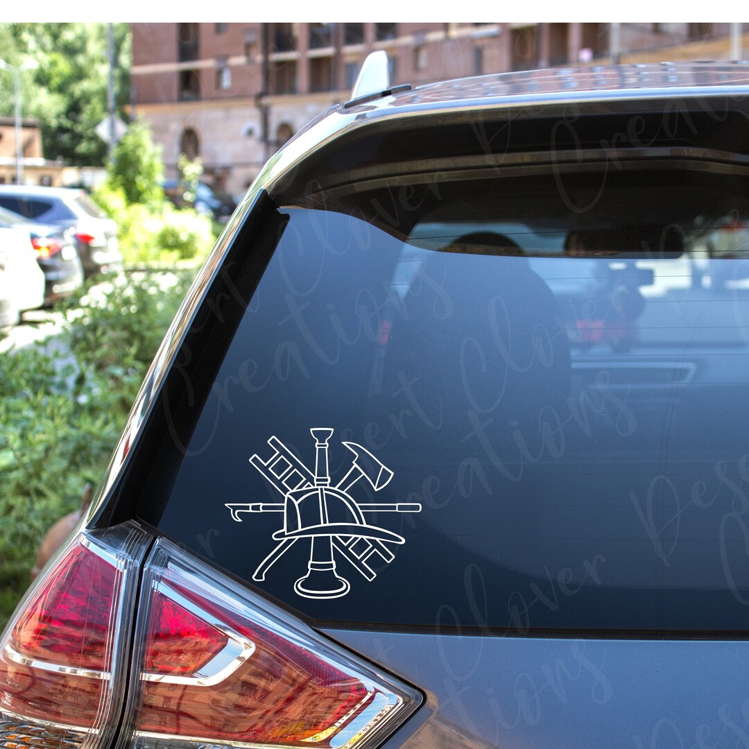 Fireman Symbol Vinyl Decal Firefighter Symbol Vinyl Decal - Etsy