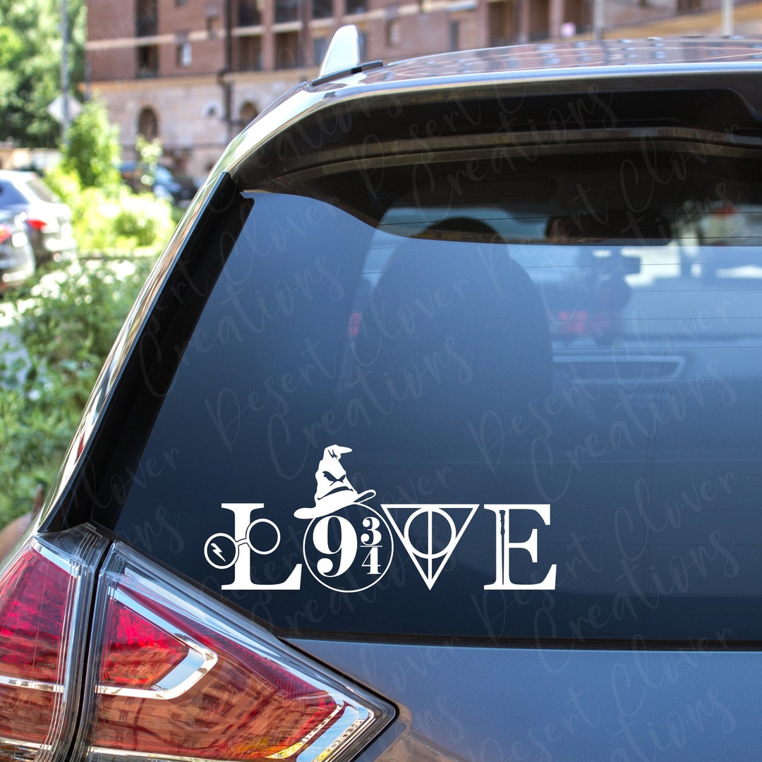 LOVE Harry Potter Inspired Car Decal Hogwarts Car Decal - Etsy