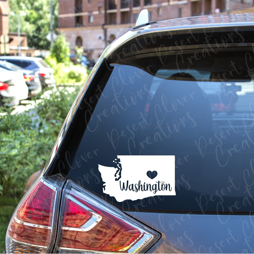 State of Washington Vinyl Decal - Washington Vinyl Decal - Washington ...