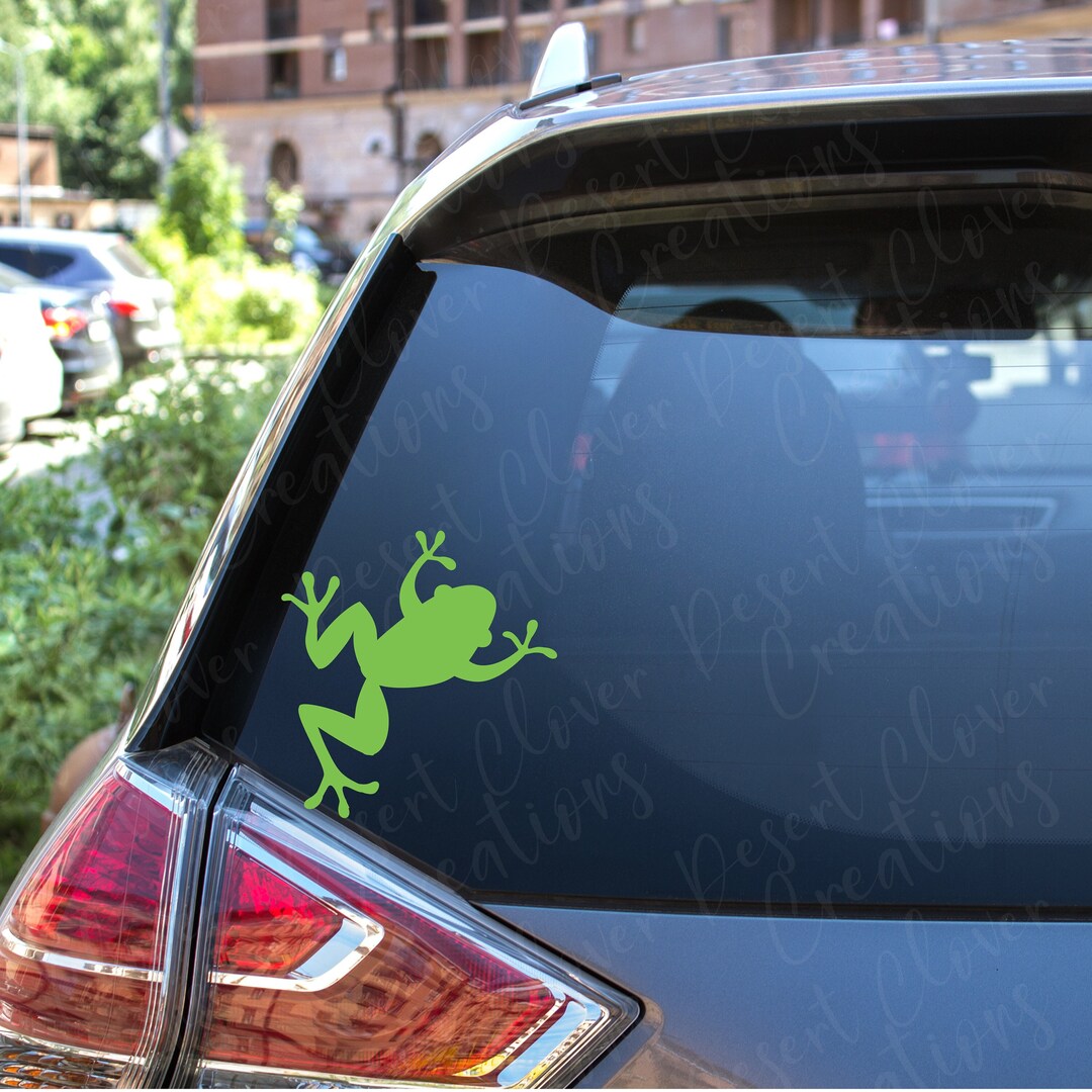 Frog Vinyl Decal - Tree Frog Vinyl Decal - Climbing Frog Sticker - Love ...