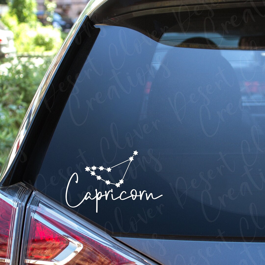 Capricorn Zodiac Sign Car Decal - Capricorn Sign Car Decal - Capricorn ...