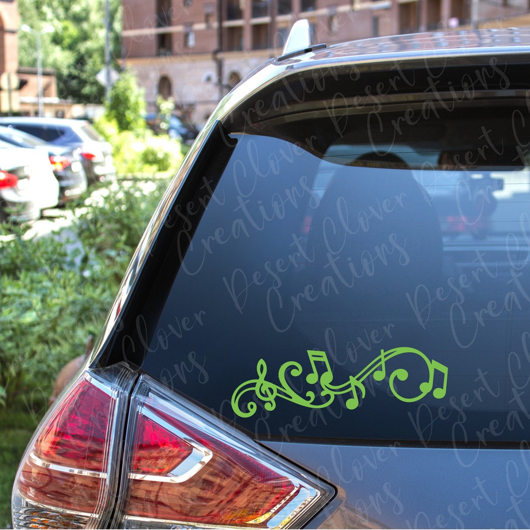 Musical Notes Vinyl Decal Music Notes Fancy Vinyl Decal Love Music Car ...