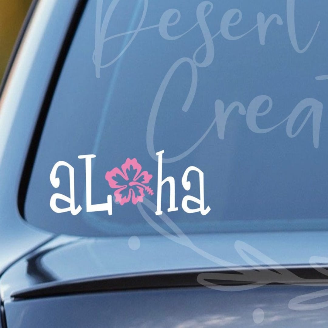 Aloha Vinyl Decal Hawaii Vinyl Decal Hawaiian Sticker Aloha Car Decal ...