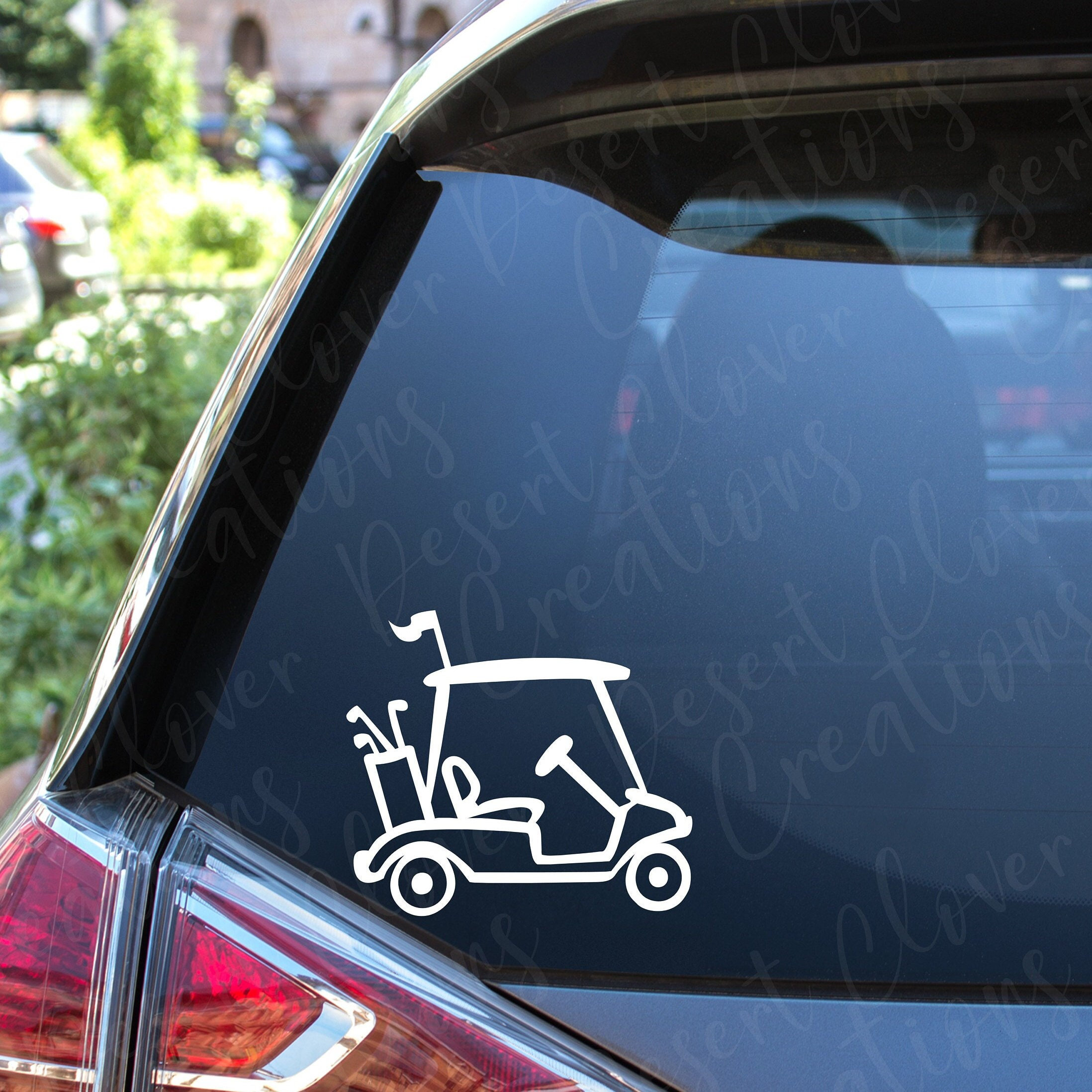 Golf Cart Vinyl Decal Love Golf Vinyl Decal Golfer Sticker - Etsy