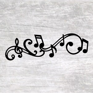 Musical Notes Vinyl Decal Music Notes Fancy Vinyl Decal Love Music Car ...