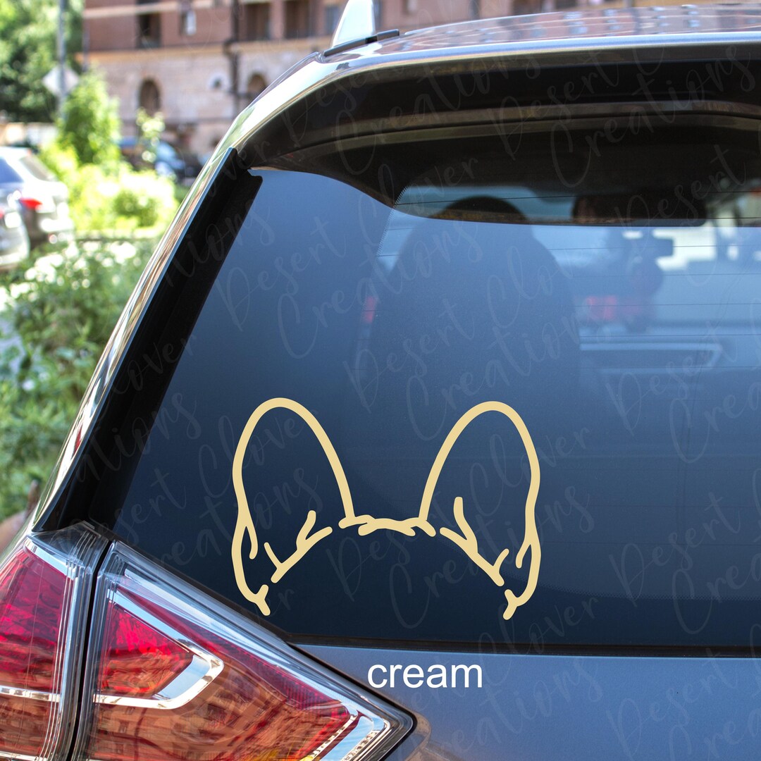 Frenchie Ears Vinyl Decal - French Bulldog Ears Vinyl Decal- Bully Ears ...