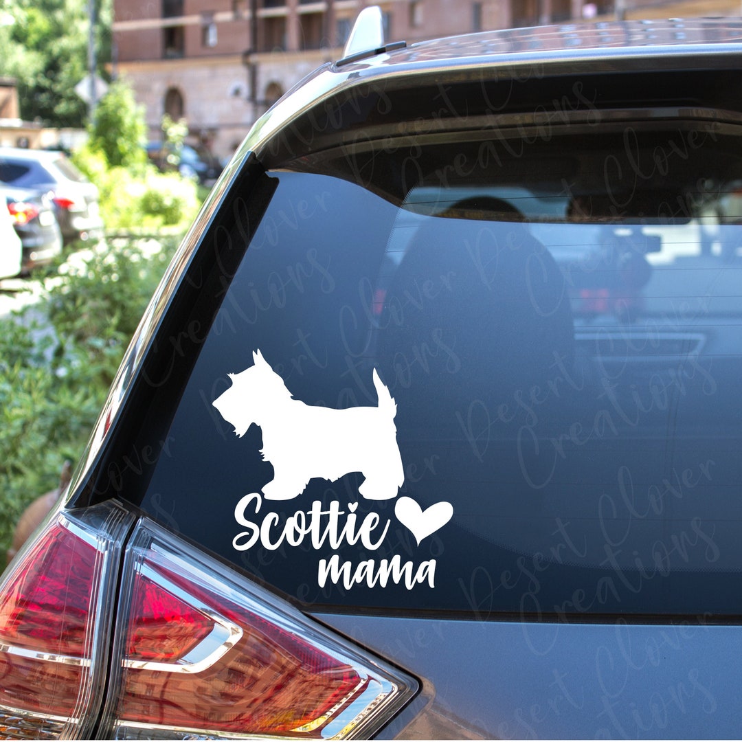 Scottie Mama Vinyl Decal- Scottie Love Vinyl Decal - Dog Love Sticker ...